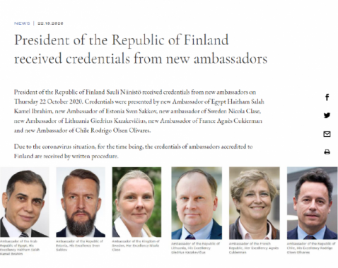 Embajador Rodrigo Olsen presenta cartas credenciales al Presidente de ...